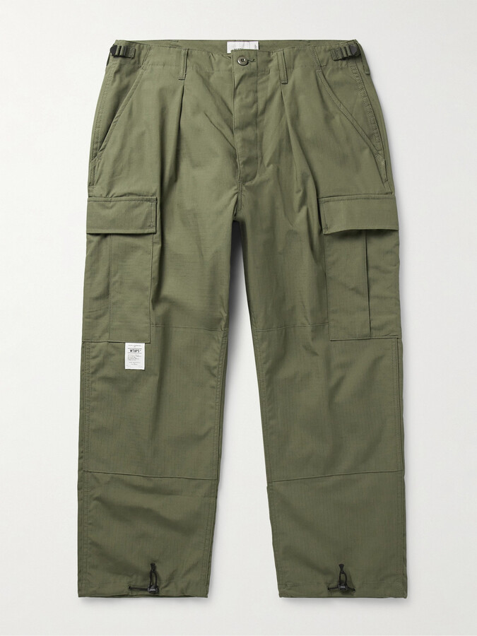 WTAPS Straight-Leg Cotton-Ripstop Cargo Trousers - ShopStyle Casual Pants