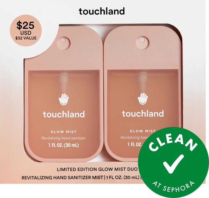 Touchland Limited Edition Glow Mist Revitalizing Hand Sanitizer Duo ...