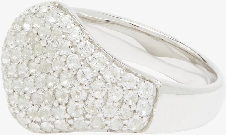 Tom Wood Sterling Silver Mini Oval Cocktail Signet Ring - ShopStyle