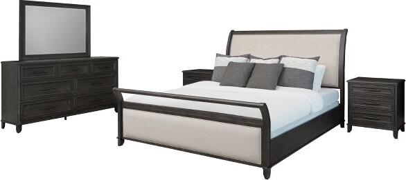 5pc Cindi Sleigh Bedroom Set Gray - Abbyson Living - ShopStyle