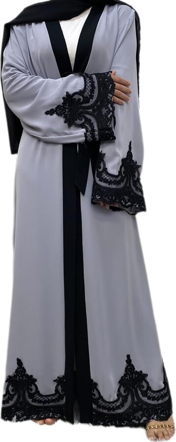 AFAVOM Women Turkey Abaya Islamic Muslim Prayer Dress Embroidered ...