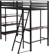 X Rocker Twin Fortress Gaming Bunk Bed with Built-in Desk and Shelving ...