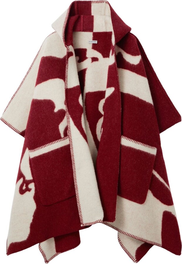 Burberry Equestrian Knight wool cape - ShopStyle