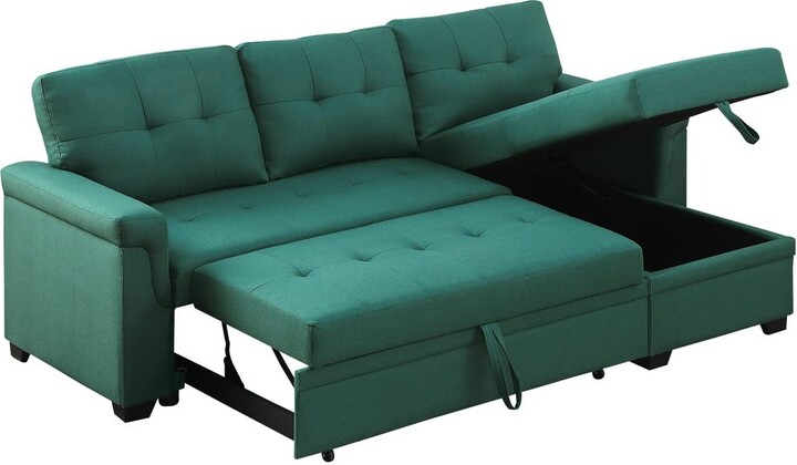 Eafurn 84'' Reversible Sectional Sofa Pull-Out Sleeper Bed - ShopStyle