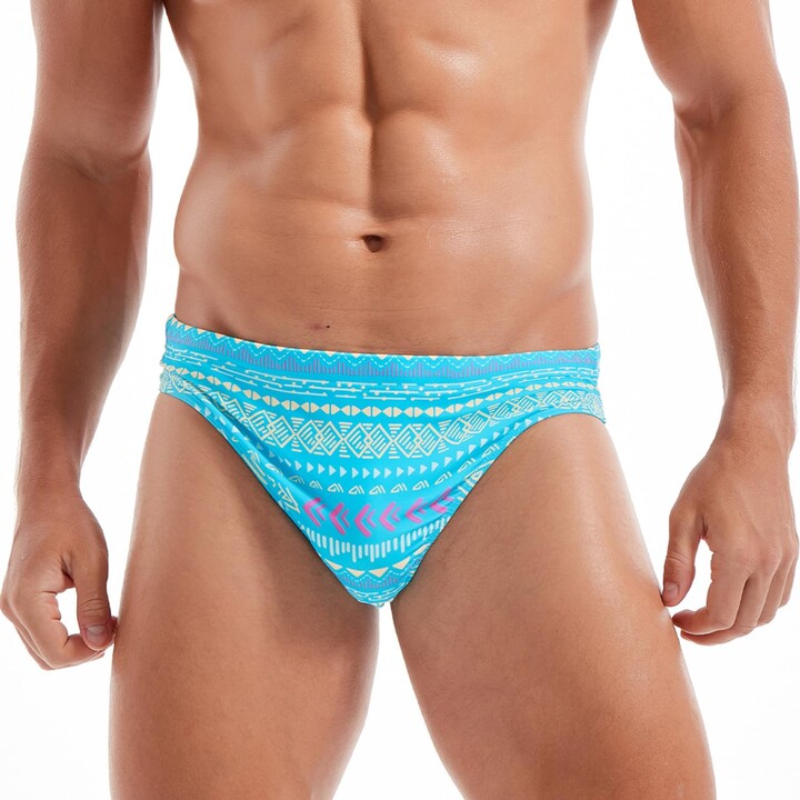 Aimpact Mens Vintage Swim Briefs Sexy Bikini Swimwear Quick Dry Retro