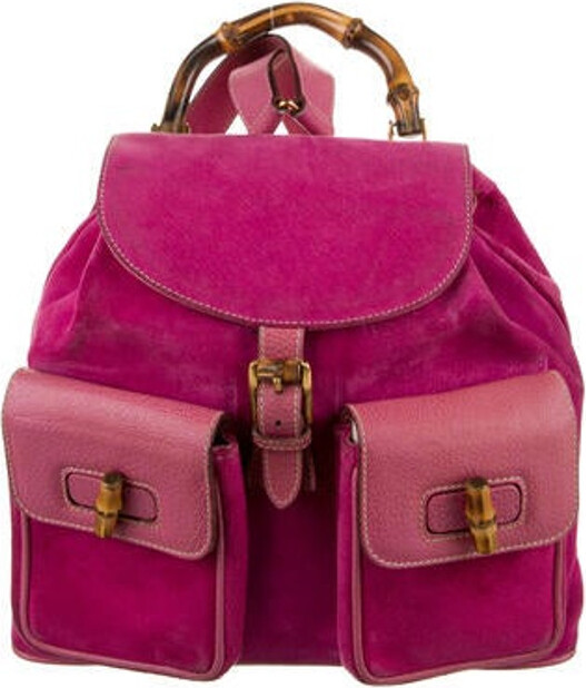 Gucci Bamboo Suede Backpack - ShopStyle