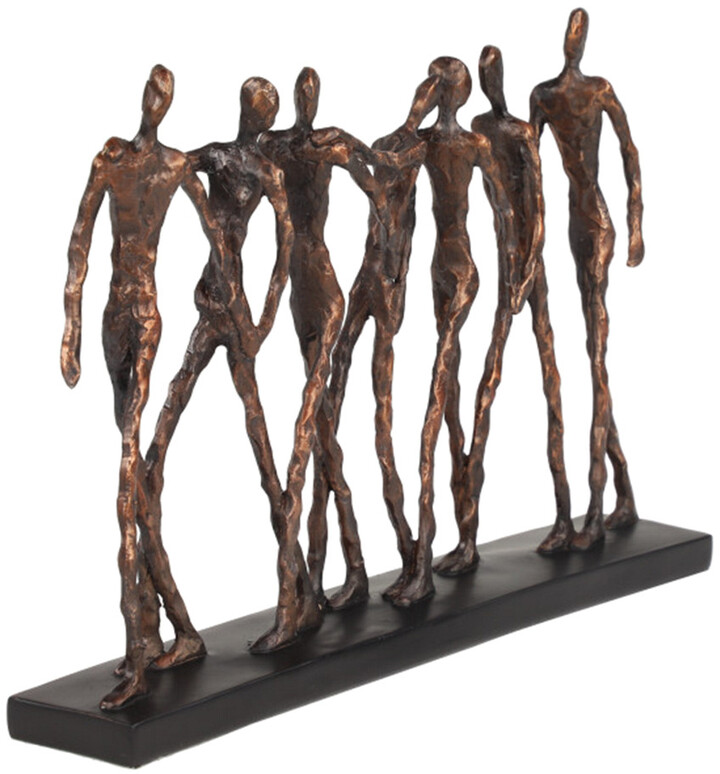 Peyton Lane Textured Bronze Human Figurines Walking Sculpture - ShopStyle