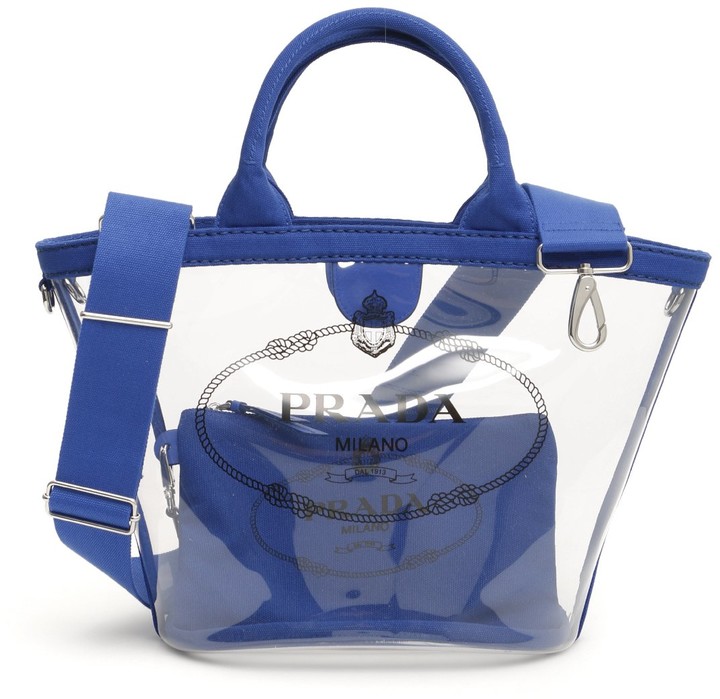 Prada Logo Transparent Tote Bag - ShopStyle