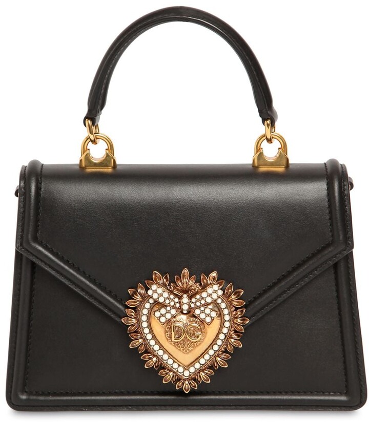 Dolce & Gabbana Mini Devotion leather top handle bag - ShopStyle