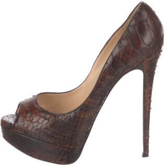 Christian Louboutin Python Animal Print Pumps - ShopStyle