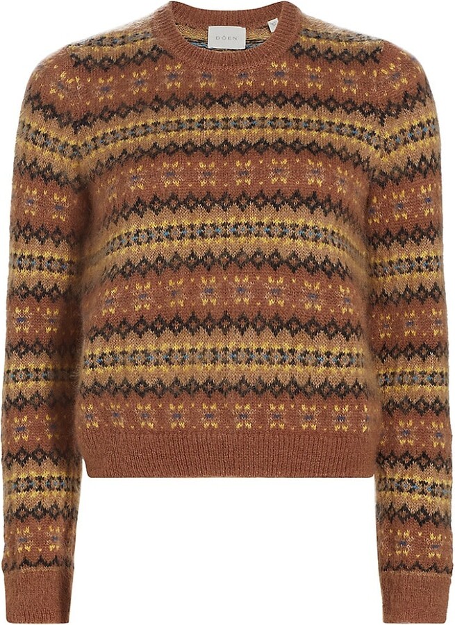 DÔEN Fran Fair Isle-Inspired Wool-Mohair Sweater - ShopStyle