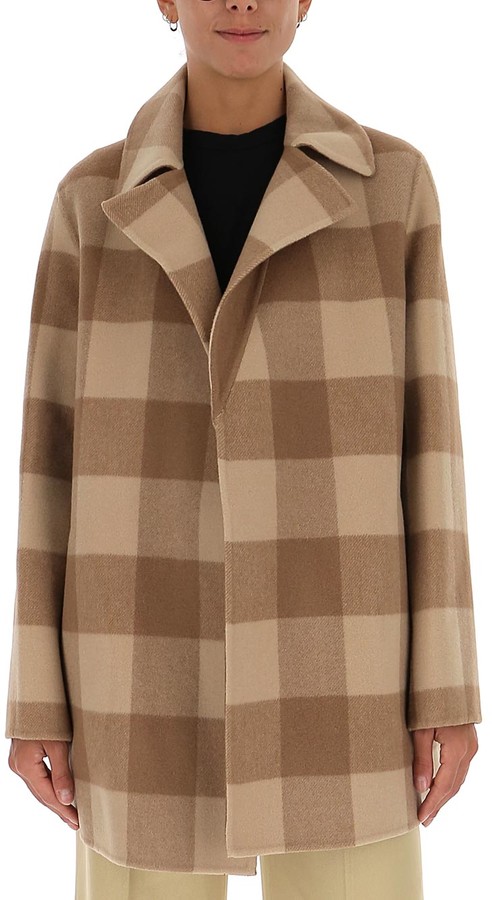 Theory Double-Faced Check Overlay Coat - ShopStyle