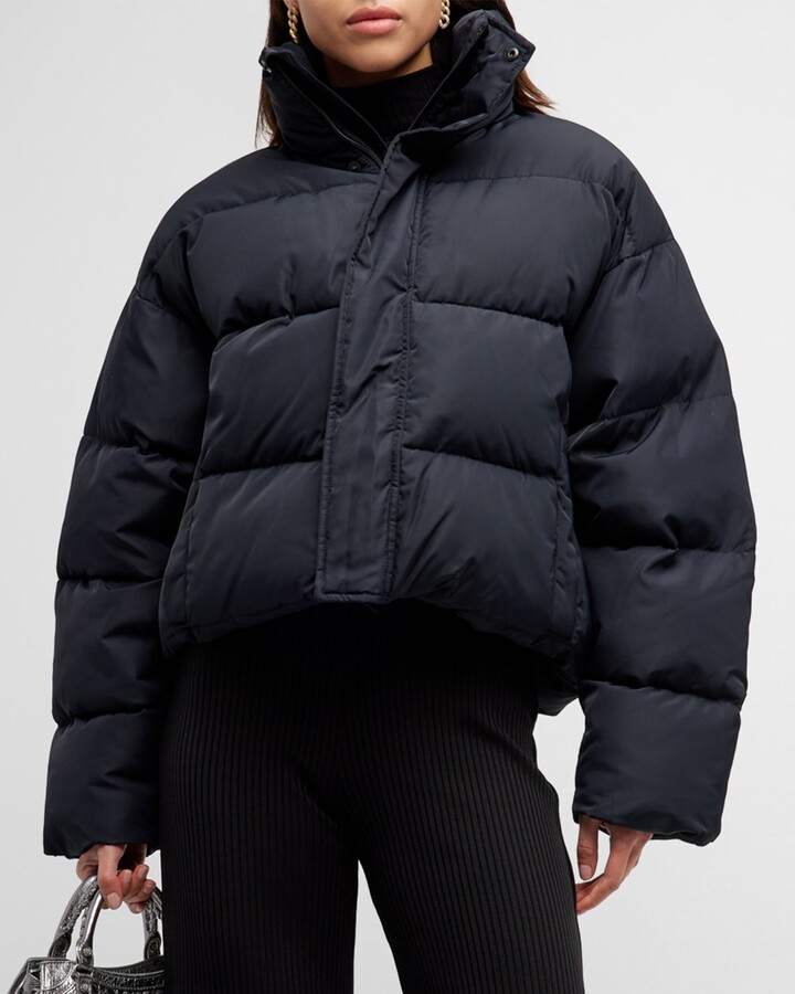 Balenciaga BB Logo Embroidered Puffer Jacket - ShopStyle