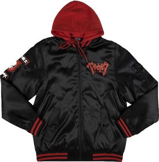Berserk Logo Long Sleeve Men's Black Hooded Atsuko Bomber Jacket-Large ...