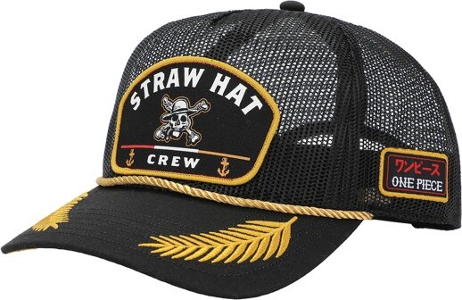 One Piece Live Action Straw Hat Crew Gray Retro Full Mesh Hat-OSFA ...
