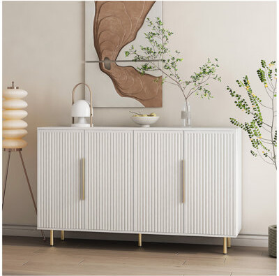Mercer41 Modern Buffet Cabinet with Storage, Fluted Sideboard Large ...