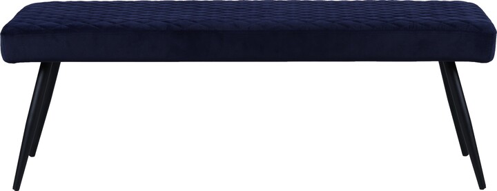 Dunelm Montreal 2 Seater Dining Bench, Velvet Blue - ShopStyle