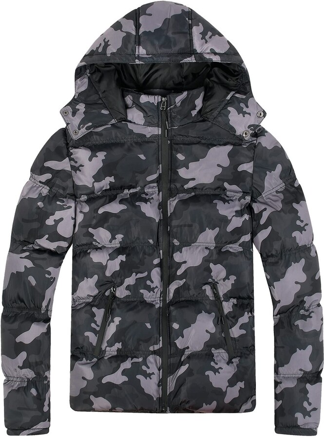 Generic Winter Jacket Men's Comfortable Hooded Jacket Men's Quilted ...