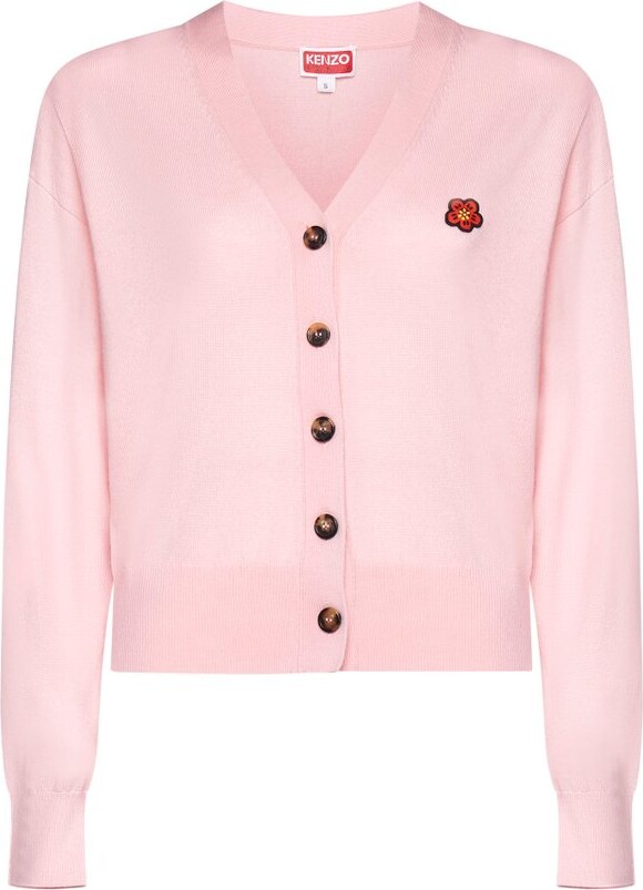 Kenzo Boke Flower Patch Knit Cardigan - ShopStyle
