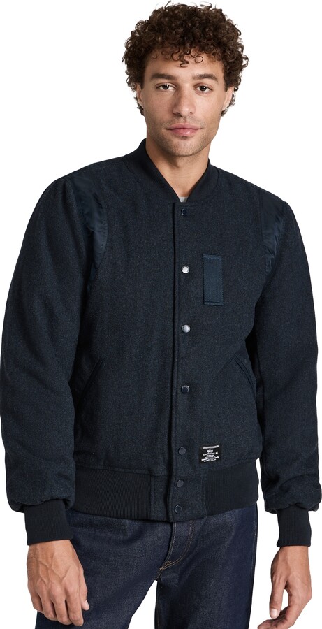 Alpha Industries Wool Varsity Bomber Flight Jacket - ShopStyle