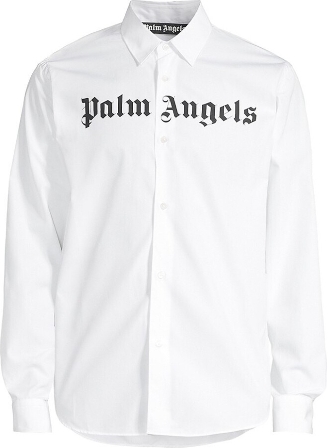 Palm Angels Classic Logo Collared Shirt - ShopStyle