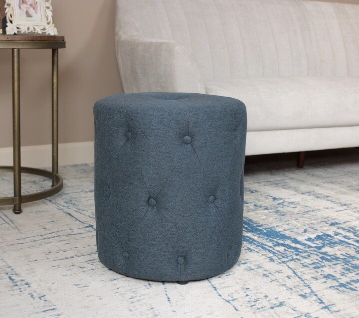 IGEMAN 100% Polyester Puff Ottoman, Solid Wood & Premium Plywood ...