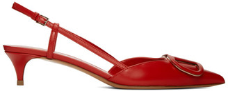 Valentino Red Garavani VLogo Slingback Heels - ShopStyle Pumps