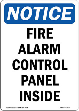 SignMission Fire Alarm Control Panel inside Sign - ShopStyle Home Office