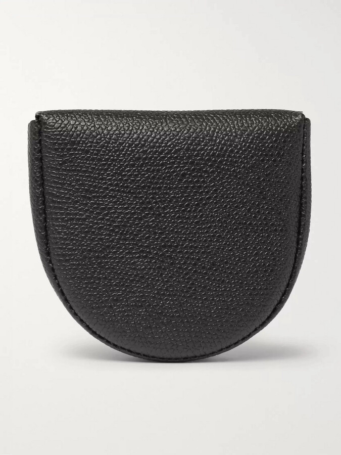 Valextra Pebble-Grain Leather Coin Wallet - ShopStyle