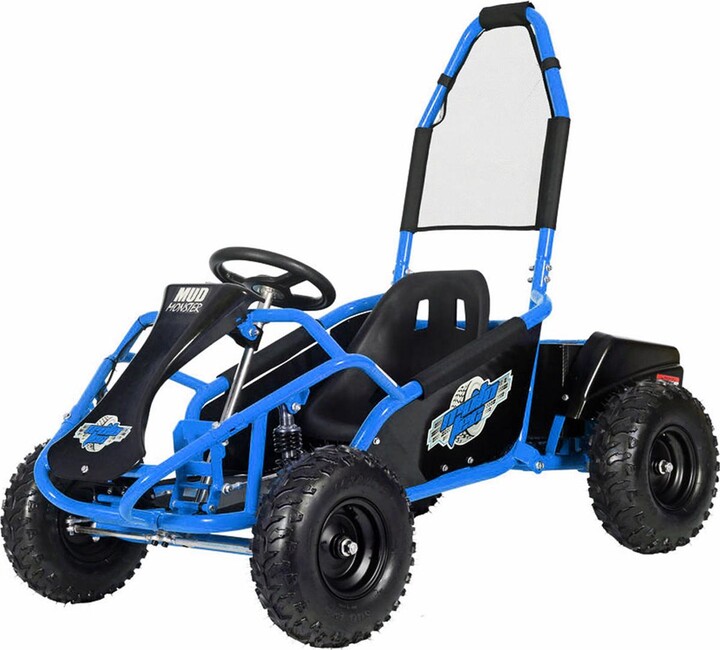 MotoTec MT-GK-Mud-1000w-Blue 48V 1000 watt Mud Monster Kids Electric Go ...