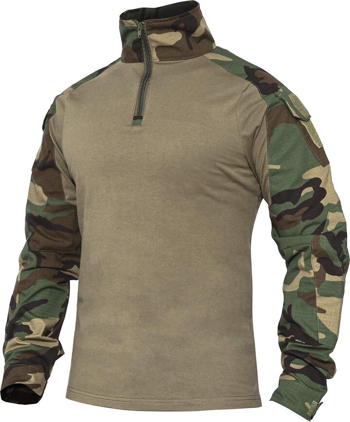 XKTTAC Combat Tactical Shirt for Men with 2 Pockets Military-Paintball ...