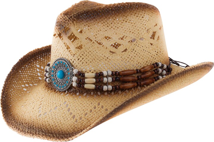 Enimay Western Outback Cowboy Hat Men's Women's Style Straw Felt Canvas ...
