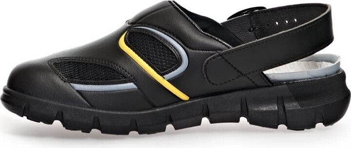 Abeba 37343-43 Size 43 "Dynamic Occupational-Clog Shoe - Black/Yellow ...