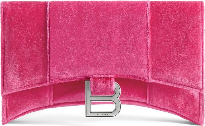 Balenciaga Hourglass velvet chain wallet - ShopStyle