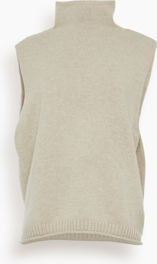 Lisa Yang Tova Vest in Sand - ShopStyle