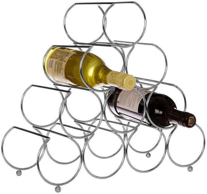 Premier Housewares Metal Wire 10-Bottle Pyramid Wine Rack - ShopStyle Home