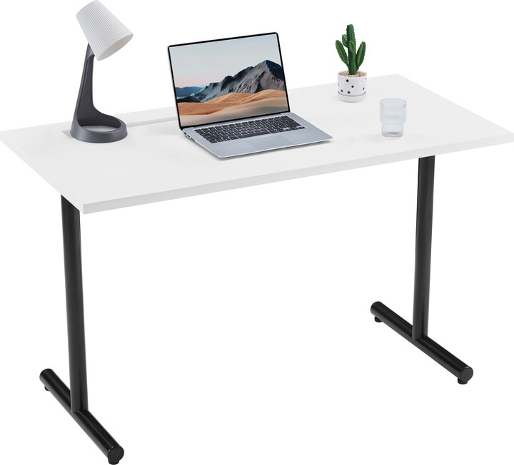 Sunon Home Office 47" Computer Desk Wood Writing Table with Cable ...