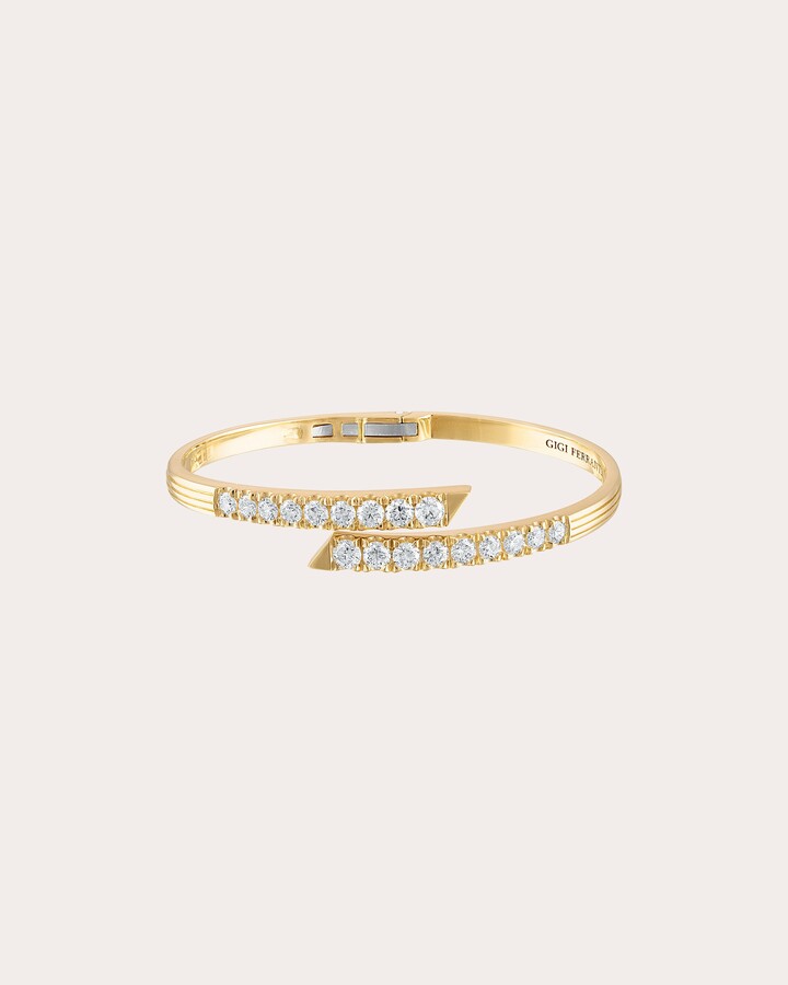 GiGi Ferranti Portofino 18K Gold Diamond Hinged Cuff - ShopStyle Bracelets