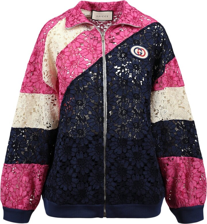Gucci Lace & Intarsia Jacket - ShopStyle
