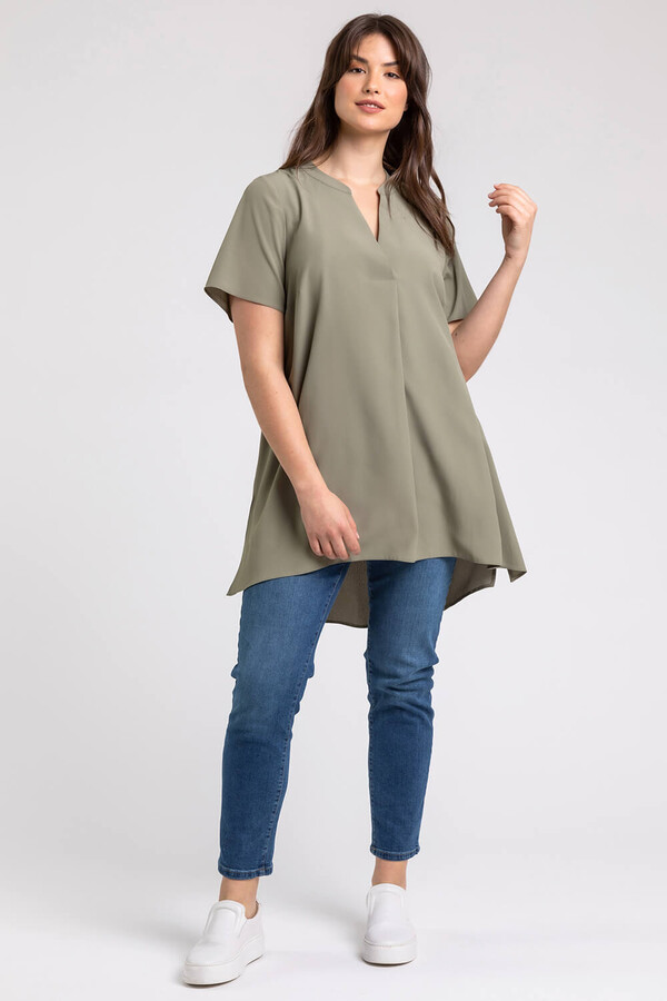 Roman Curve Roman Originals Curve Pleat Detail Tunic Top - ShopStyle