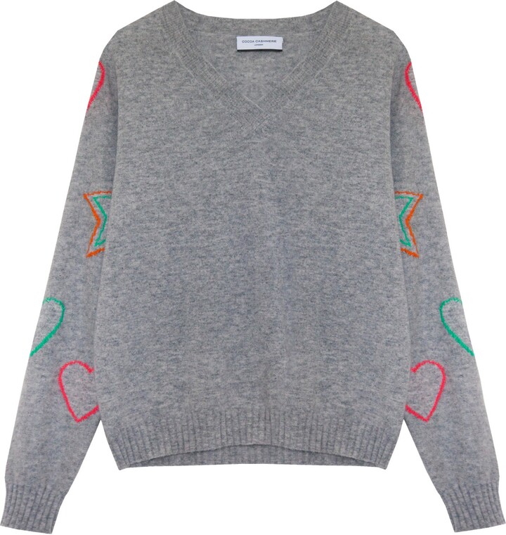 Cocoa Cashmere London Women's Nyla Grey Mist Jumper - ShopStyle