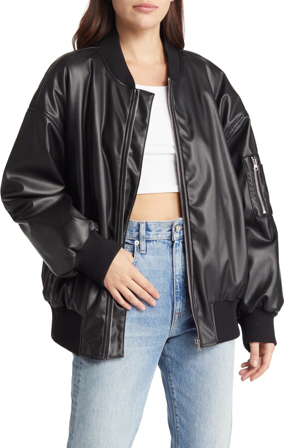 Vero Moda Bella Pernille Faux Leather Bomber Jacket - ShopStyle