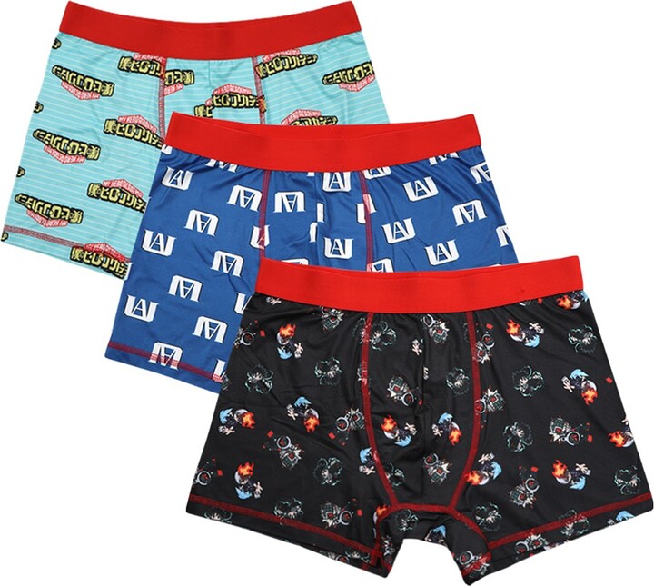 My Hero Academia Anime Cartoon Mens Boxer Shorts Underwear 3-Pack Boxer ...
