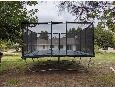 Galactic Xtreme 14' x 16' Rectangle Backyard Trampoline with Safety ...