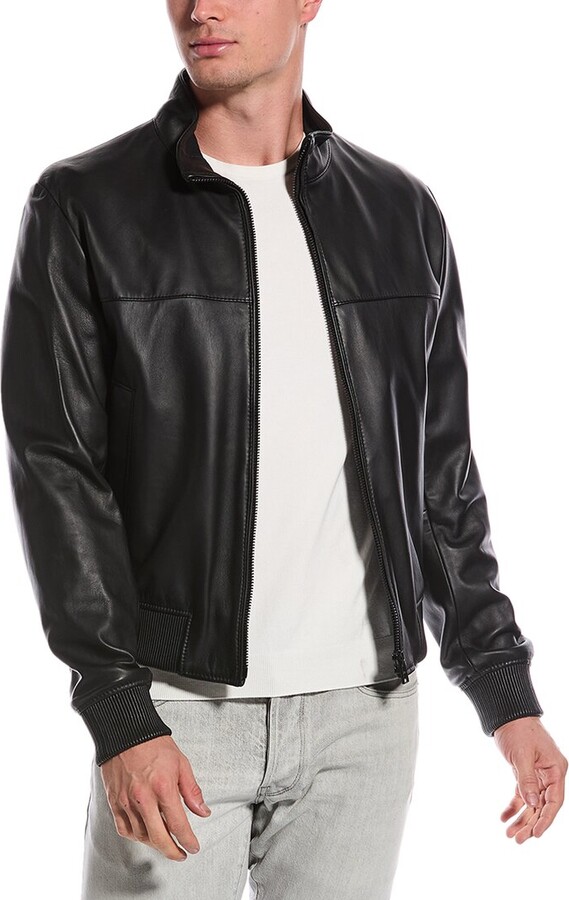 Boss Hugo Boss Mapson Leather Jacket - ShopStyle