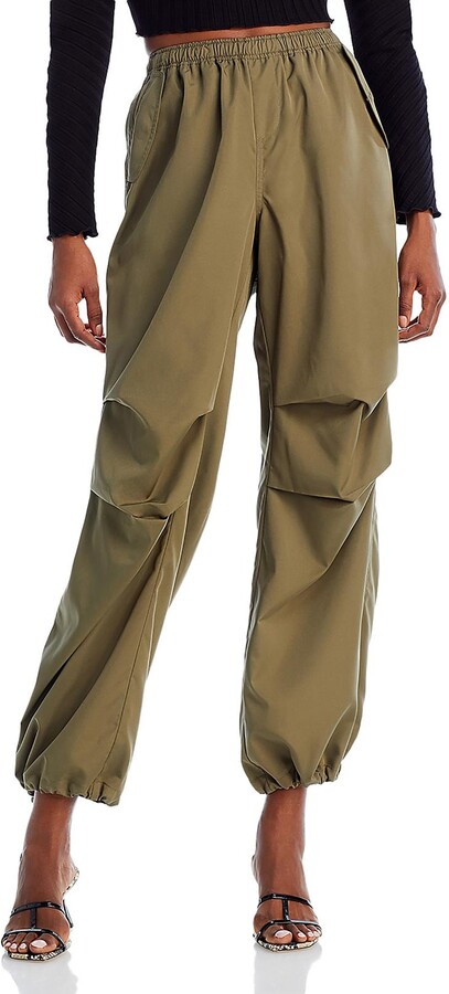 Aqua Womens Stretch Solid Cargo Pants - ShopStyle