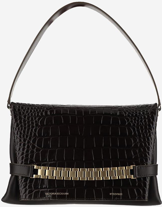 Victoria Beckham Crocodile Effect Leather Jumbo Chain Pouch - ShopStyle ...