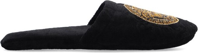 Versace Medusa Head Embellished Slippers - ShopStyle