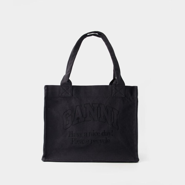 Ganni Large Easy Tote Bag - ShopStyle