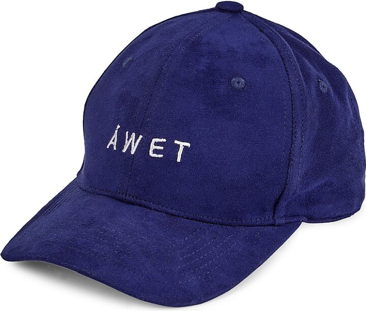 Awet Pascale Suede Logo Cap - ShopStyle Hats